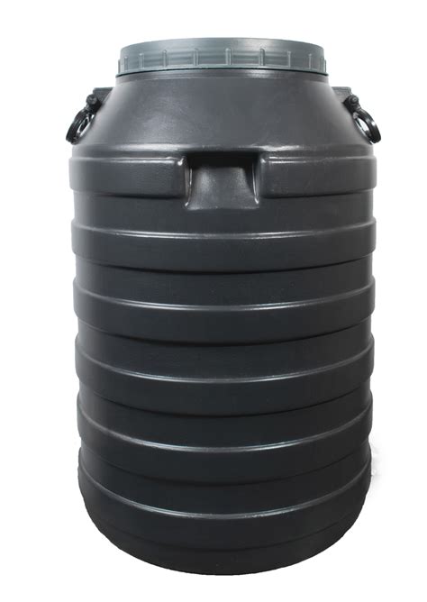 Бочка пластикова технічна 80 л чорна бідон широка горловина-бочка для ...
