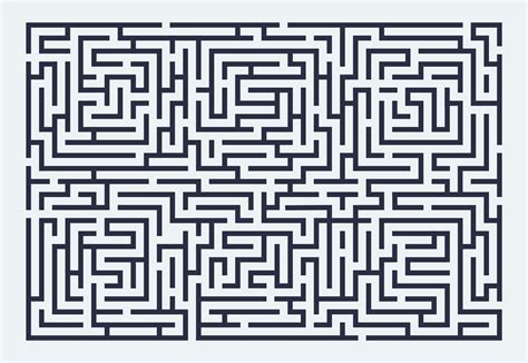 Rectangle Maze Labyrinth With Square Paths And Complicated Riddles Maze Game With Lost