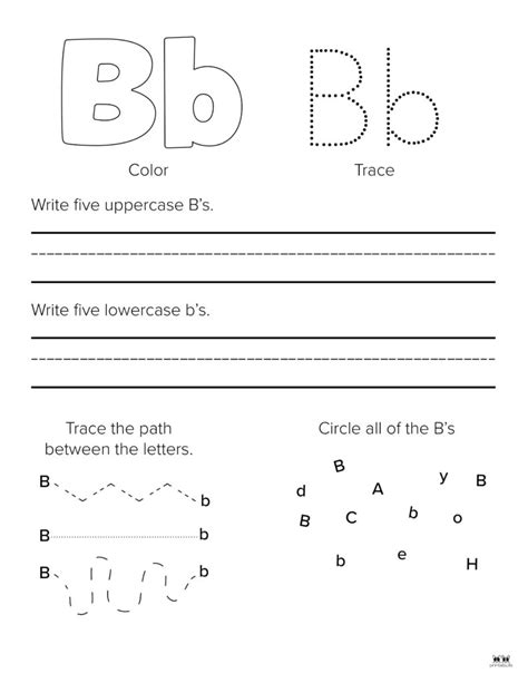 Letter B Free Printables For Preers