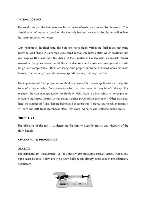 Measurement Of Fluid Properties Introduction The Solid State And The