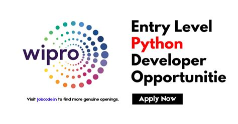 Python Developer Job Wipro Careers For Freshers And Professionals Jobcode