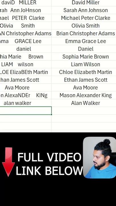 Split Full Names Into First Middle And Last In Excel Without Textsplit 🔥 Excel Exceltips