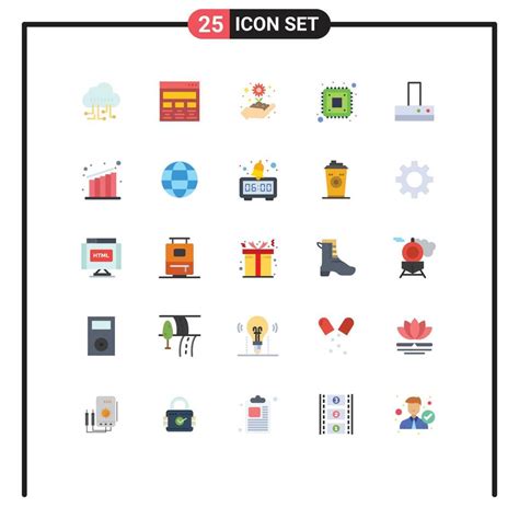 Stock Vector Icon Pack Of 25 Line Signs And Symbols For Fan Storage Gardening Hardware Computer