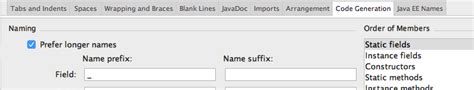 Java How Can I Modify The IntelliJ Getter And Setter Code Generation Stack Overflow