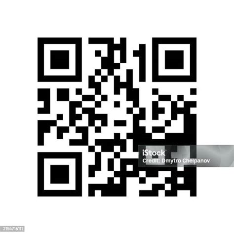 Qr Code Vector Template Barcode Sample Isolated Qrcode Square
