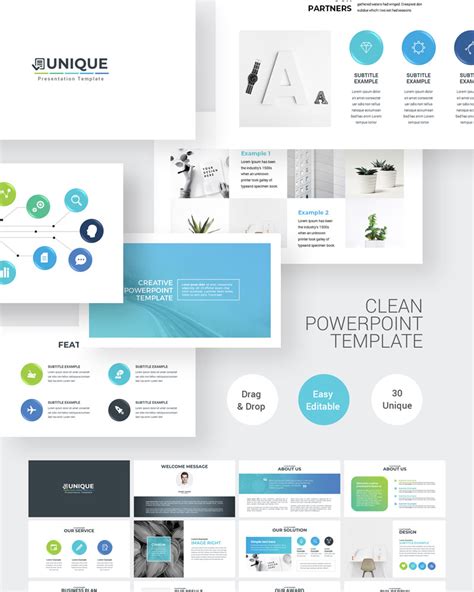Clean Simple PowerPoint Template TemplateMonster