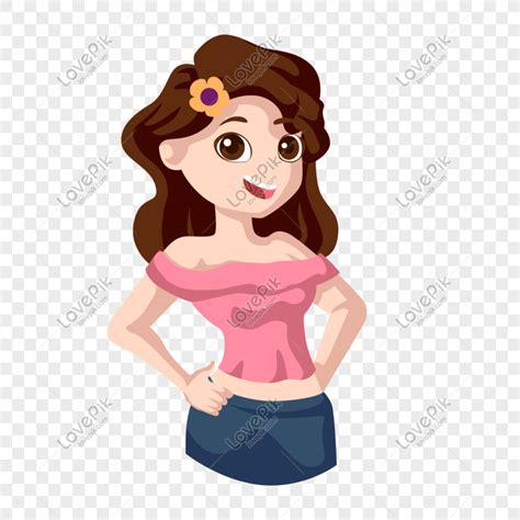 귀여운 화창한 섹시한 여자 캐릭터 자료