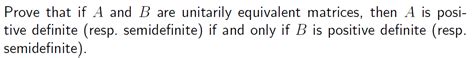 Solved Prove That If A And B Are Unitarily Equivalent