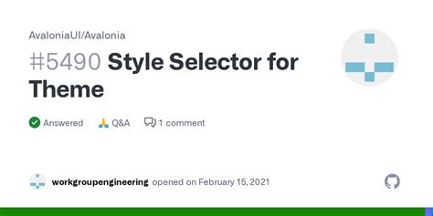 Style Selector For Theme · Avaloniaui Avalonia · Discussion 5490 · Github