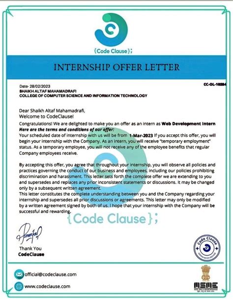 Altaf Shaikh On Linkedin Letterofrecommendation Codeclause