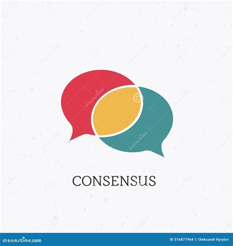 Consensus Speech Bubbles Sharing Ideas Concept Agreement