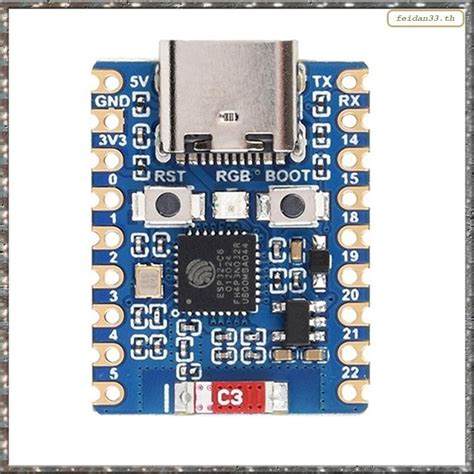 Lhy 1 ชิ้น Esp32 C6 Zero Development Board Wifi 6 Esp32 Mini Module Dual Processor Blue Pcb