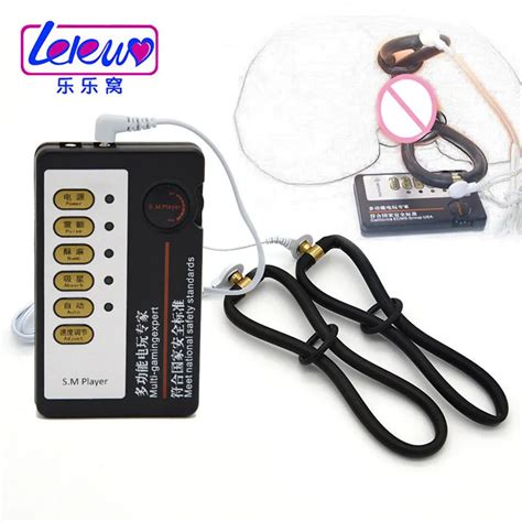 Adult Masturbator Electro Shock Pulse Massage Vagina Insert Anal Plug Ring Electro Stimulation