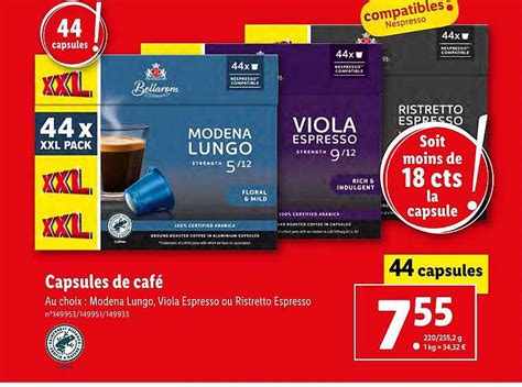 Promo Capsules De Café Chez Lidl Icatalogue Fr