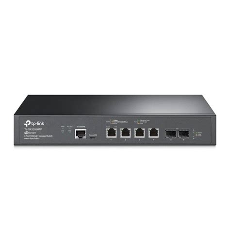 Switch TP LINK TL SX3206HPP 4 Puertos RJ45 10G PoE At Af 2 SFP 10Gbps Conectividad Switch