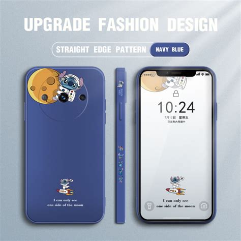 Hontinga Casing Case For Realme Pro Plus Pro G Case Cartoon Stitch Moon Design Case Square