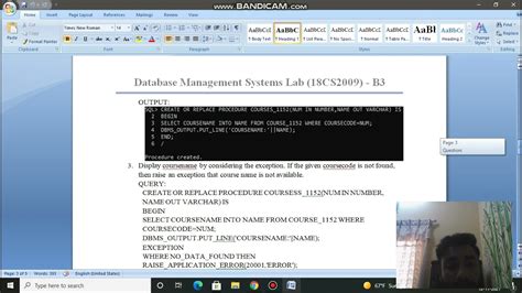 Semester 5 Dbms Exercise 9 Proceduresandfunctions Youtube