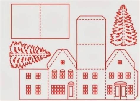 Шаблон для вырезания домик из бумаги откуда распечатать