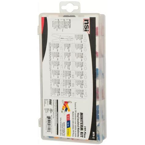 Nsi Industries Mini Terminal Kit With Crimping Tool 180 Pack Mtk 2 The Home Depot