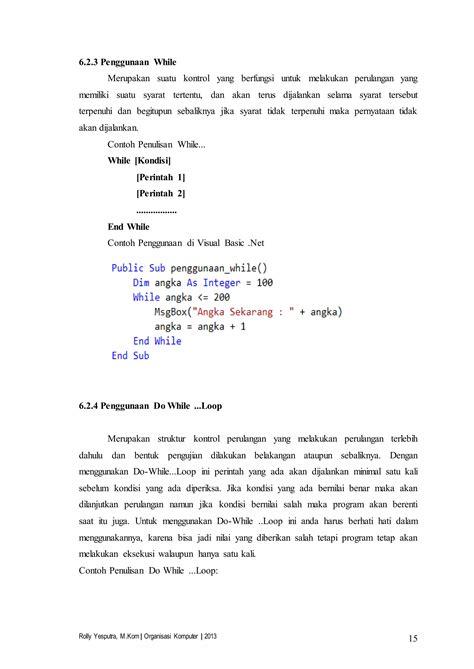 Part 6 Struktur Kontrol Di Visual Basic Net