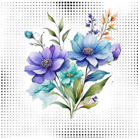 Watercolor Floral Design Premium Ai Generated Psd