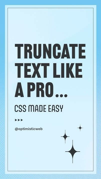Truncating Long Text With Css Ellipsis Css Tips And Tricks Youtube