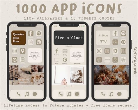 IOS14 App Icons Natural Beige App Covers App Covers Icons Bundle IOS14 App Covers IOS 14