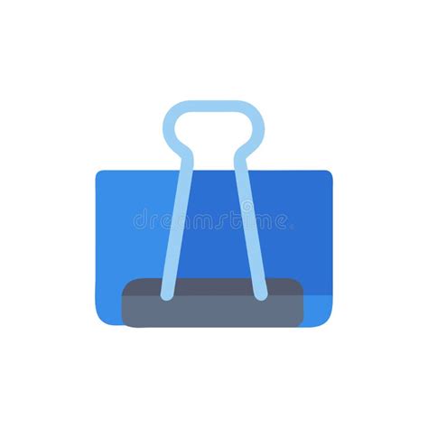 Practical Binder Clip Symbol Stock Illustration Illustration Of
