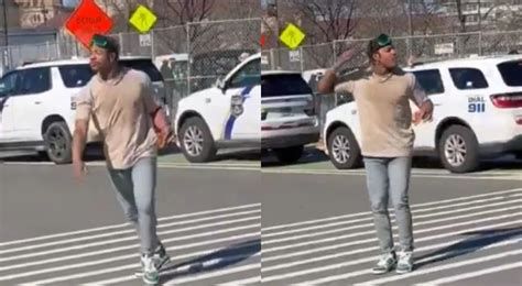 Eagles Star Nolan Smith Struggling To Stay On His Feet While