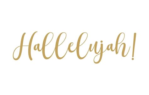 Premium Vector Hallelujah Word Card Religious Typography Christian Praise The Lord