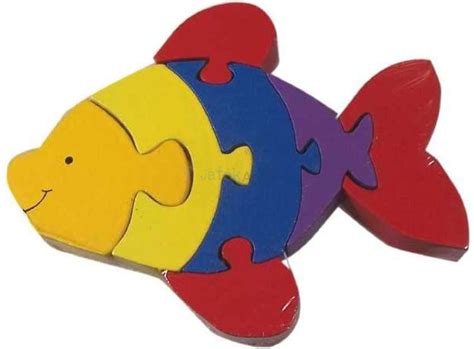 Színes Halacska 7 Darabos Fa Puzzle Játék Játékautó Gyere