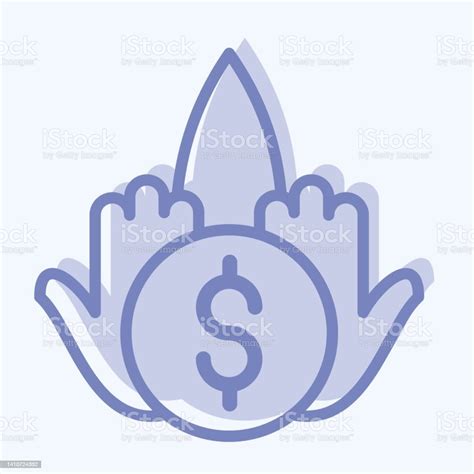 아이콘 크라우드 펀딩 교육 기호에 적합합니다 두 가지 톤 스타일 편집 가능한 간단한 디자인 디자인 템플릿 벡터 간단한 그림