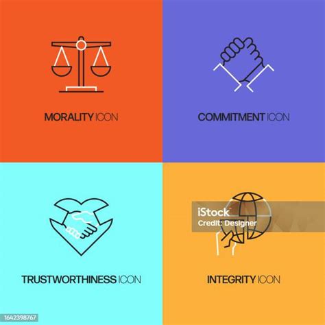 비즈니스 윤리 관련 벡터 얇은 선 아이콘 윤곽선 기호 모음 0명에 대한 스톡 벡터 아트 및 기타 이미지 0명 결정 경영자 Istock