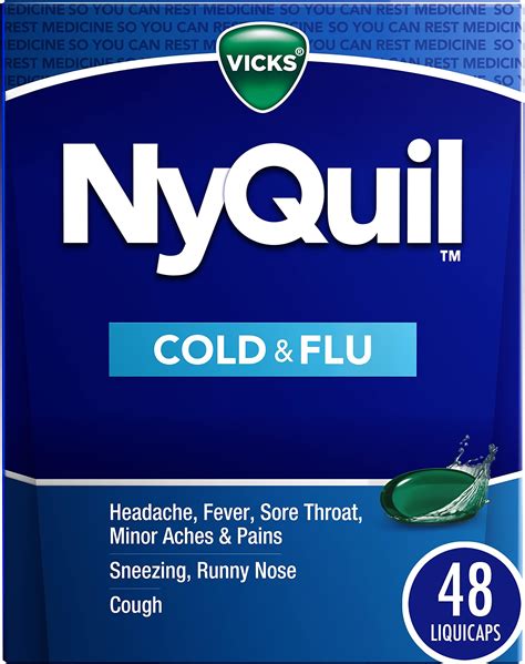 Vicks Nyquil Cold And Flu Relief Over The Counter Medicine