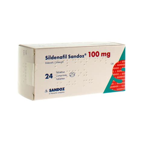 Sildenafil Sandoz 100mg Filmomh Tabl 24x100mg Apotheek Devos