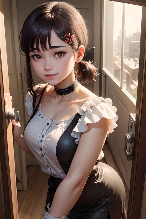 Artstation Cute Girl In Wrap Dress One Like One Kiss From Her