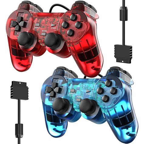 degulan wired controller for ps 2 high performance double shock gamepad joystick