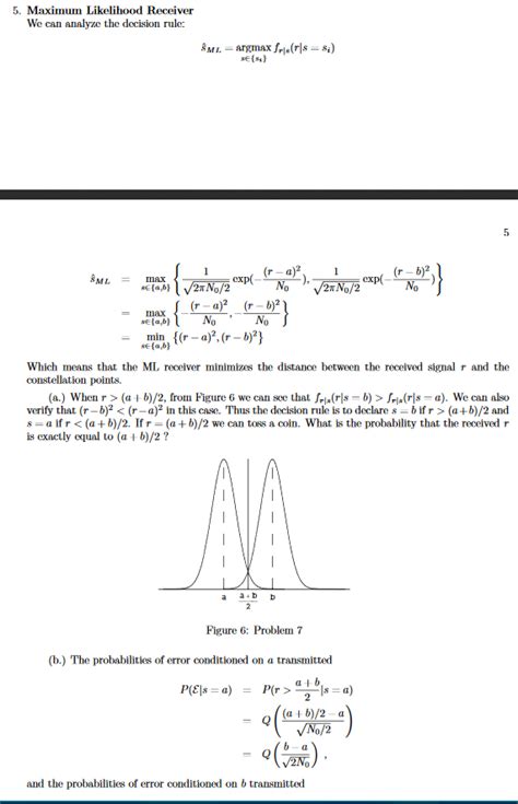 Maximum Likelihood Receiver Consider The