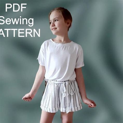 Pdf Shorts Sewing Pattern Girls Clothing Diy Shorts Pattern Etsy