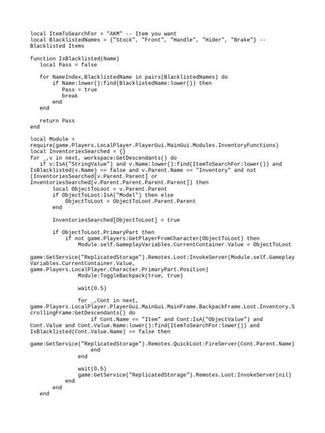Project Delta Auto Loot Loot Anywhere Script Pdf