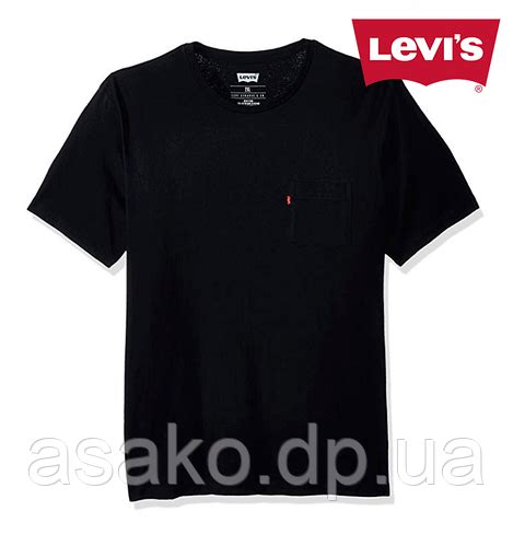 Купить Футболка с карманом Levi's®(США)/100% хлопок/Черная/Оригинал из ...