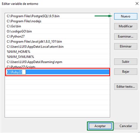 Creación De Una Variable De Entorno
