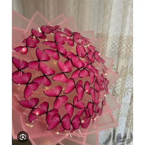 خرید و قیمت دسته گل پروانه 80شاخه از غرفه دسته گل شب تاب پروانه🦋 ️