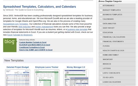 Vertex42® Excel Templates And Resources For Financial Analysts Wall