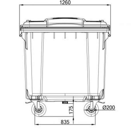 Pojemnik Na śmieci 1100 L Czerwony Ese Eco24