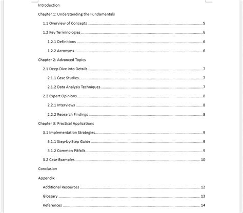 Create A Table Of Contents In A Word Document Using Javascript In React
