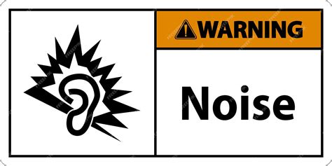 Premium Vector Warning Noise Symbol Sign On White Background