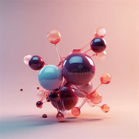 Molecule Structure 3d Render Molecule Abstract Background Stock