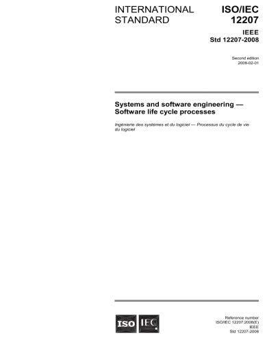 ISO IEC Systems And Software Engineering Software Life Cycle Processes By