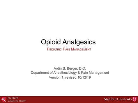 Solution Opioid Analgesics Studypool